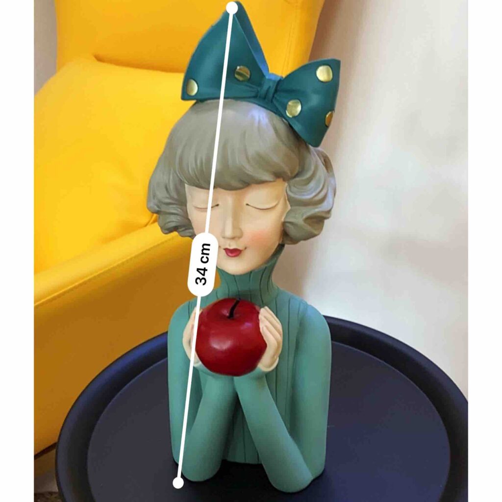 Resin Girl with Apple Light Green – Housewifery