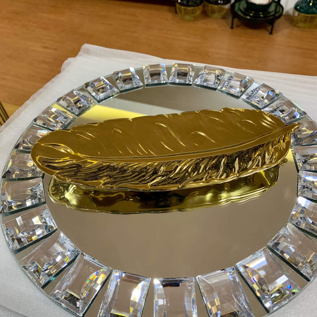 Nordic Style Ceramic Feather Plate – Housewifery