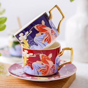Creative Fish Art Coffee Cup and Saucer Set – Housewifery