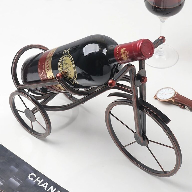 Rustic Metal Bicycle Wine Holder – Housewifery