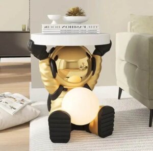 Creative Astronaut Figurine Coffee Tables with Lamp – Housewifery