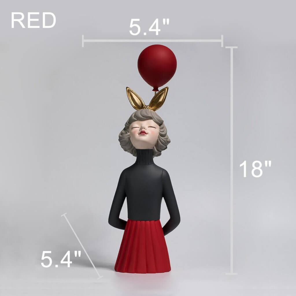 Creative Balloon Resin Girl Decoration – Housewifery