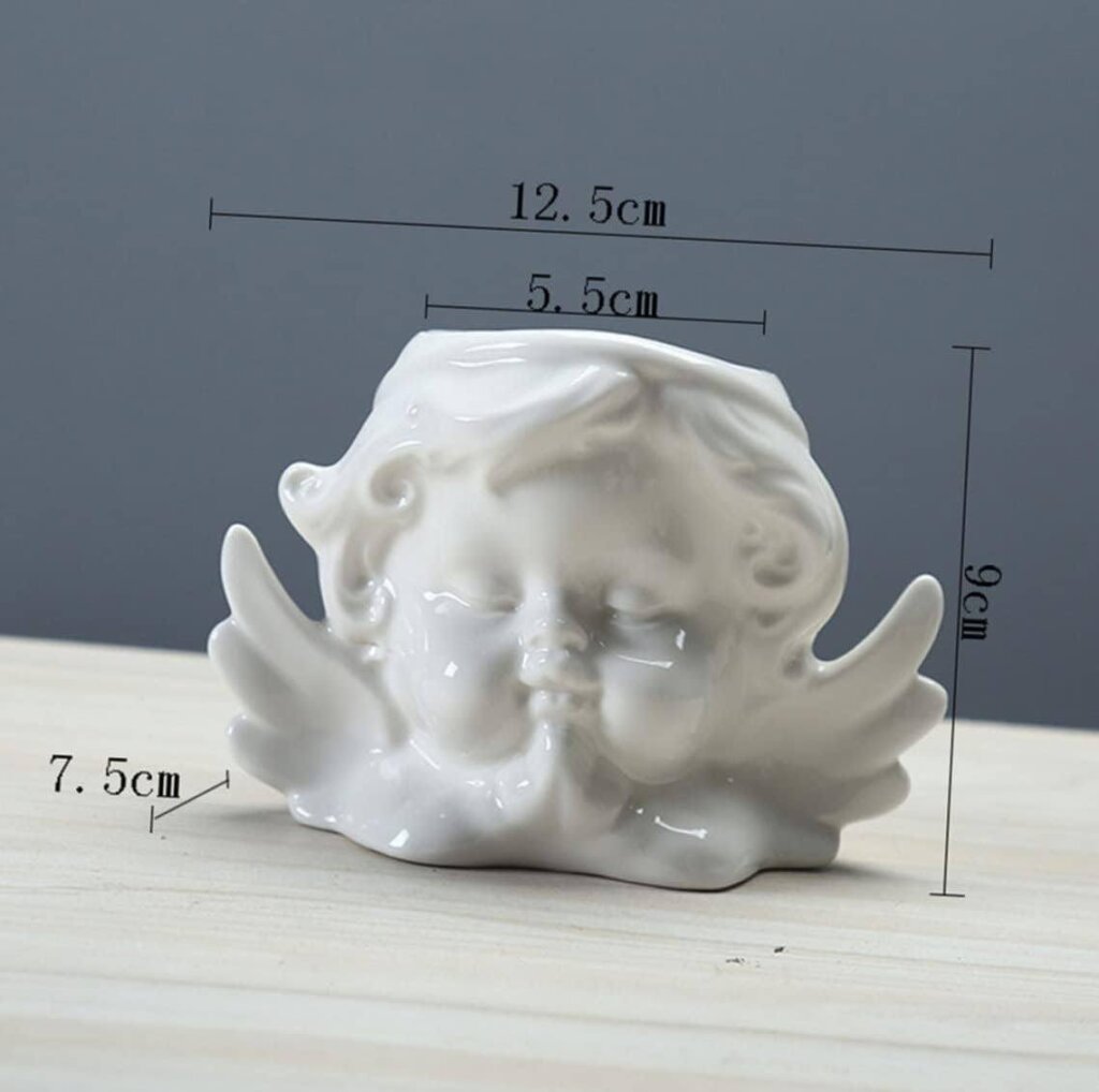 Ceramic Flower Planter Angel Statue – Housewifery
